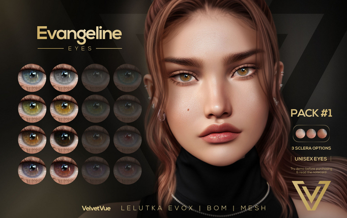 Second Life Marketplace - [ VelvetVue ] Evangeline Eyes :: Pack #1